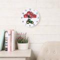 Red Barn and Farm Tractor Country Farmer Large Clock | Zazzle