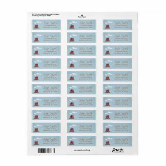 Red Barn Farm Address Label | Zazzle
