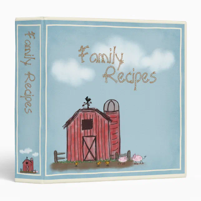 Red Barn Farm Binder | Zazzle