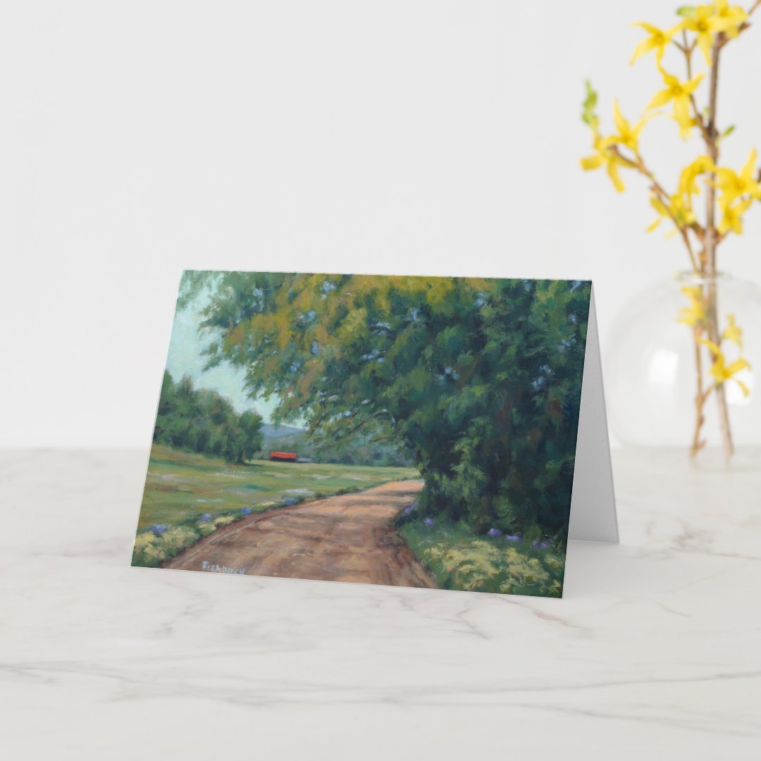 Red Barn Farm Country Memorial Card | Zazzle