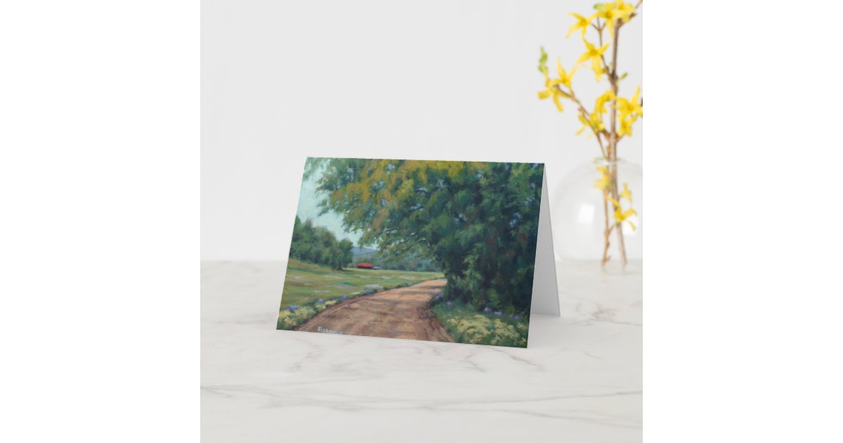 Red Barn Farm Country Memorial Card | Zazzle