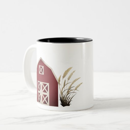 Red Barn Farm Country Two-Tone Coffee Mug | Zazzle