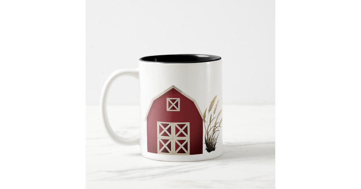 Red Barn Farm Country Two-Tone Coffee Mug | Zazzle