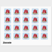 Red Barn Farm Personalized Birthday Party Sticker | Zazzle