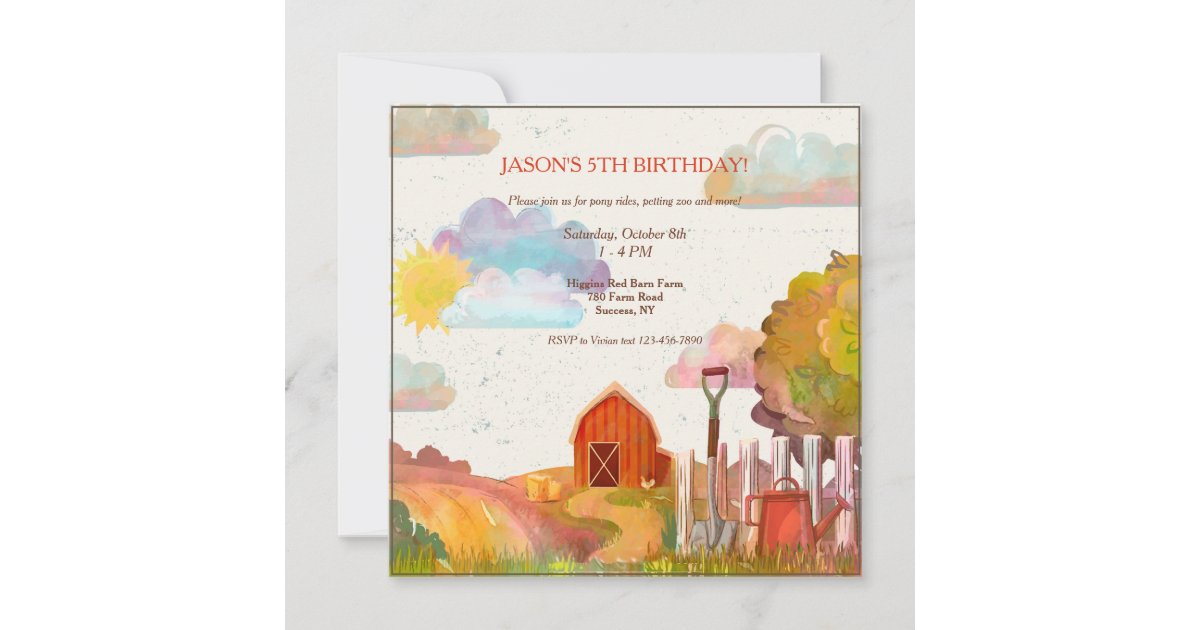 Red Barn Invitation | Zazzle