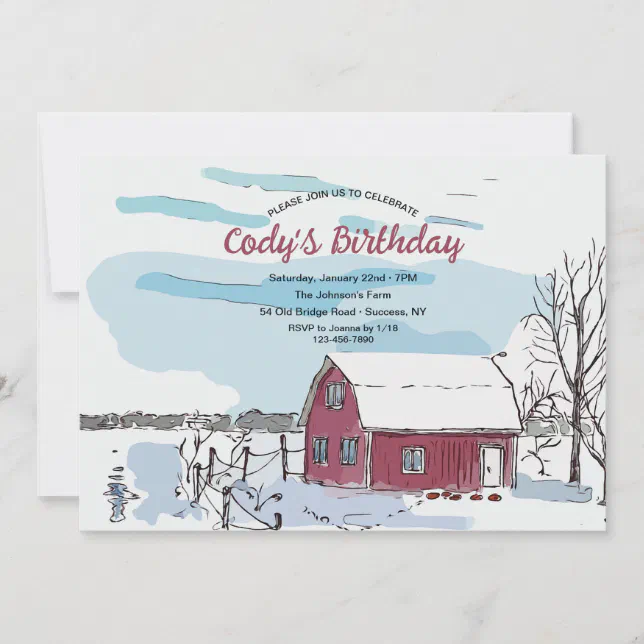 Red Barn Invitation | Zazzle