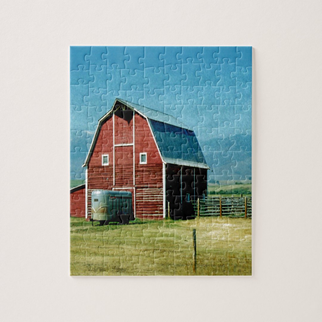 Red Barn Jigsaw Puzzle | Zazzle