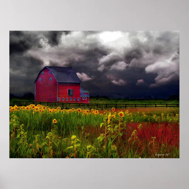 Red Barn Poster | Zazzle