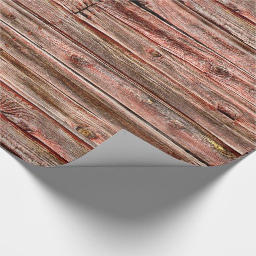 red barn wood wrapping paper | Zazzle