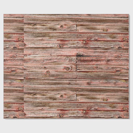 red barn wood wrapping paper | Zazzle