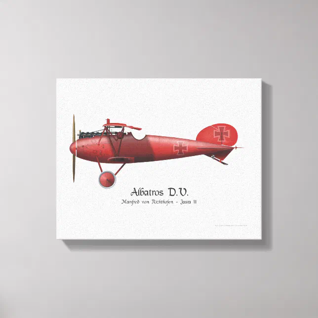 Red Baron Manfred von Richthofen German Flying Ace Canvas Print | Zazzle