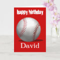 Red Baseball Birthday Card | Zazzle