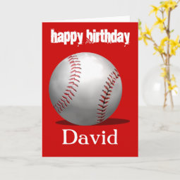 Red Baseball Birthday Card | Zazzle