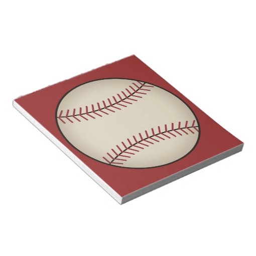 Red Baseball Notepad | Zazzle