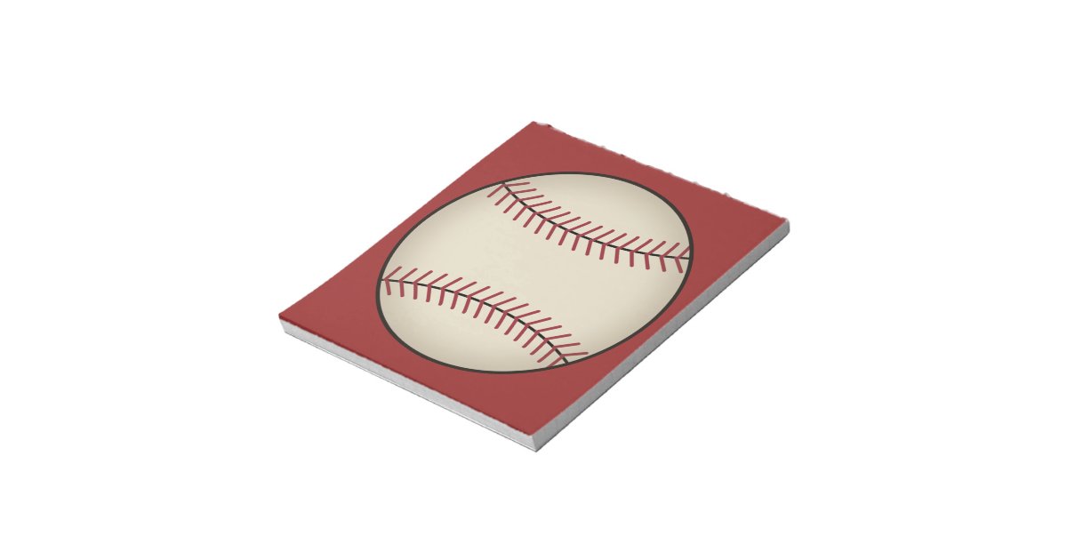 Red Baseball Notepad | Zazzle