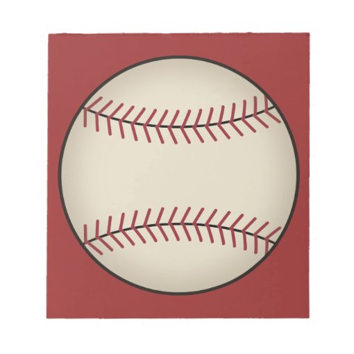 Red Baseball Notepad | Zazzle