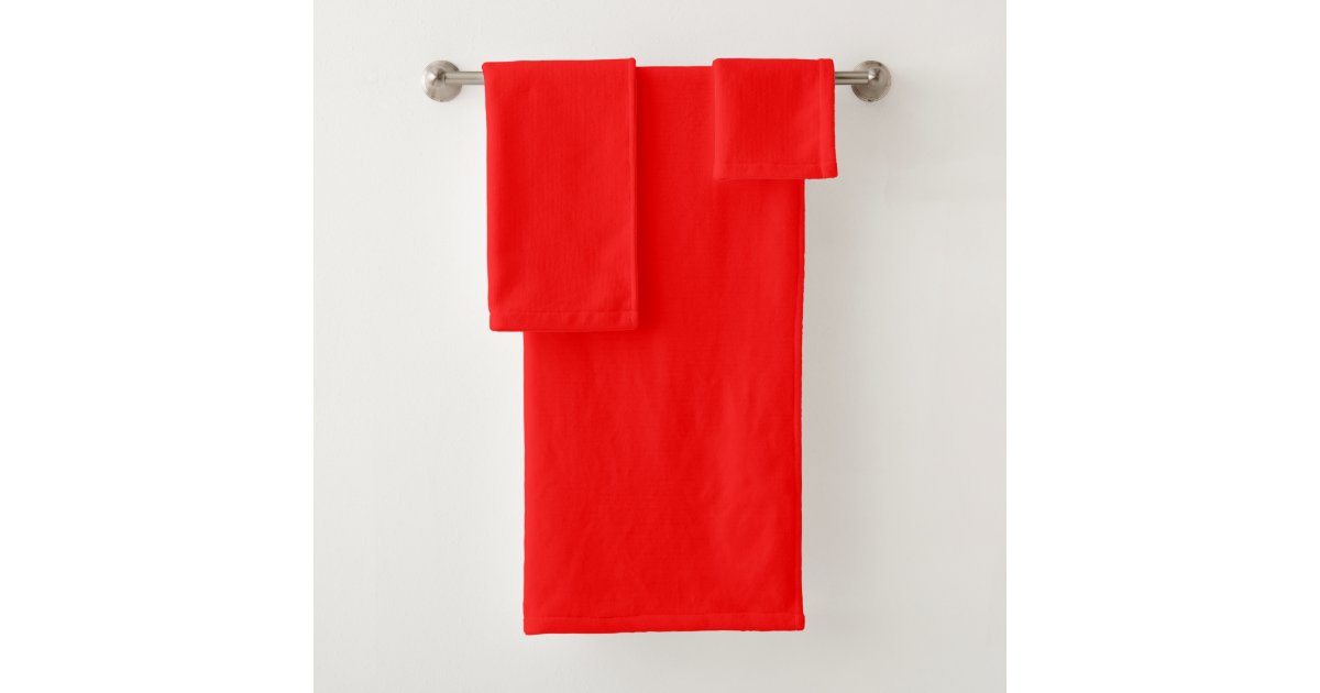 Red Bath Towel Set | Zazzle
