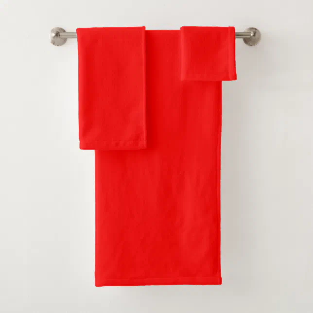 Red Bath Towel Set | Zazzle