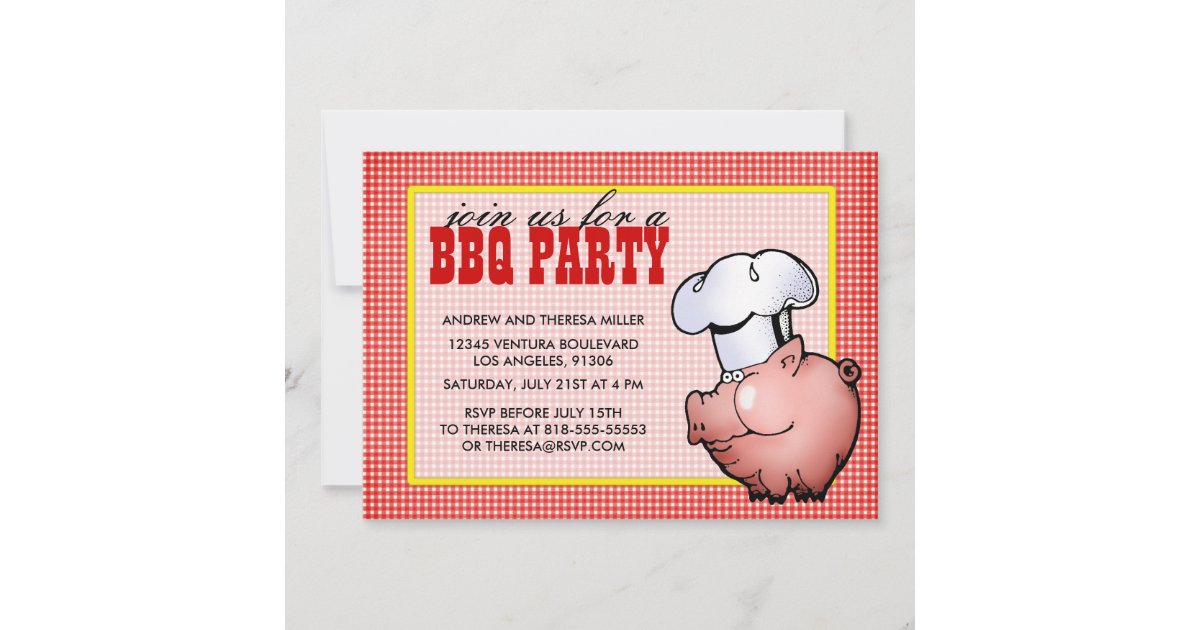 Red BBQ Party Invitation | Zazzle