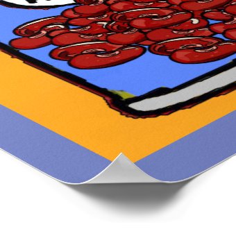 Red Beans Cartoon Poster | Zazzle