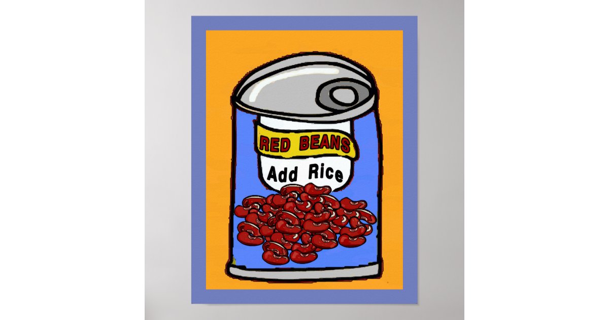 Red Beans Cartoon Poster | Zazzle