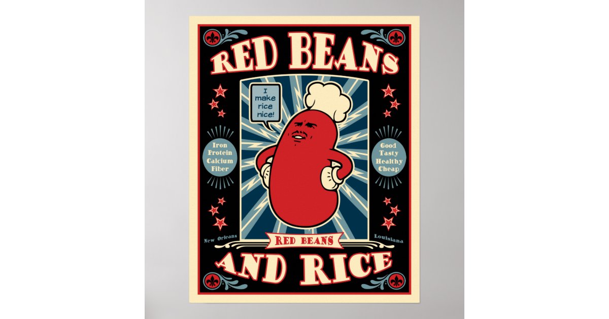 Red Beans & Rice Poster | Zazzle