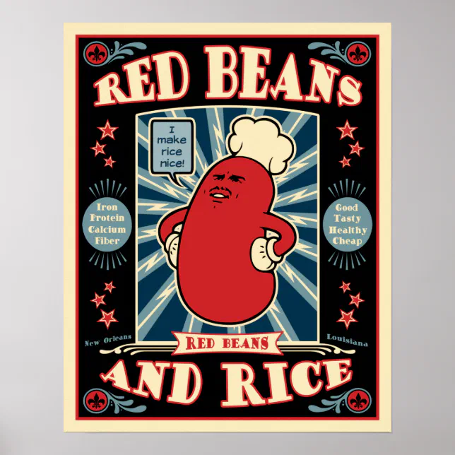 Red Beans & Rice Poster | Zazzle