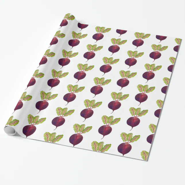 Red Beets Watercolor Wrapping Paper | Zazzle