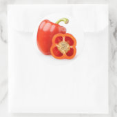 Red bell peppers classic round sticker | Zazzle