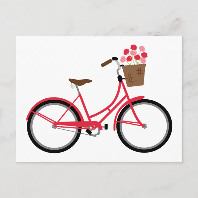 Red Bicycle Postcard | Zazzle