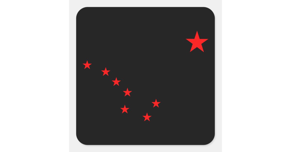 Red Big Dipper Square Sticker | Zazzle