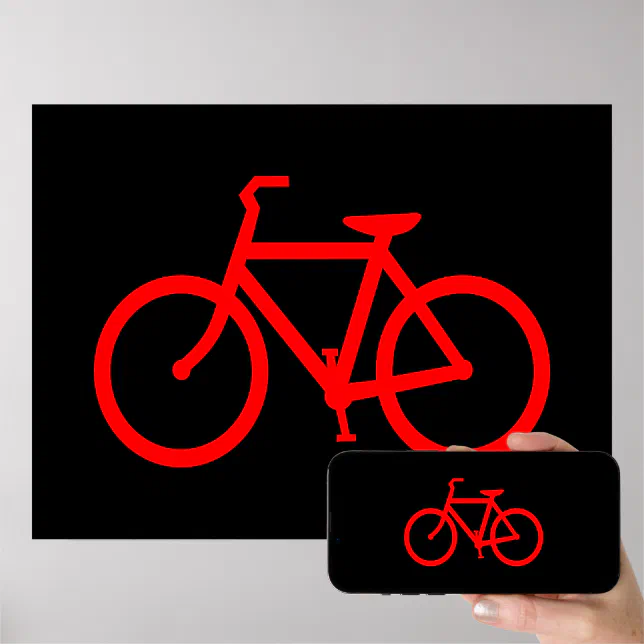 Red Bike Poster | Zazzle