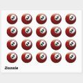 Red BINGO Ball Stickers | Zazzle