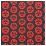 Red Biohazard Symbol Fabric | Zazzle