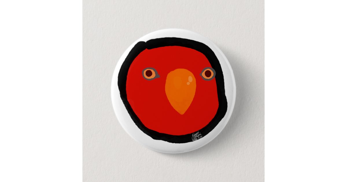 Red birb "GUMI" Button | Zazzle
