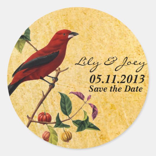 Red Bird Classic Round Sticker | Zazzle.com