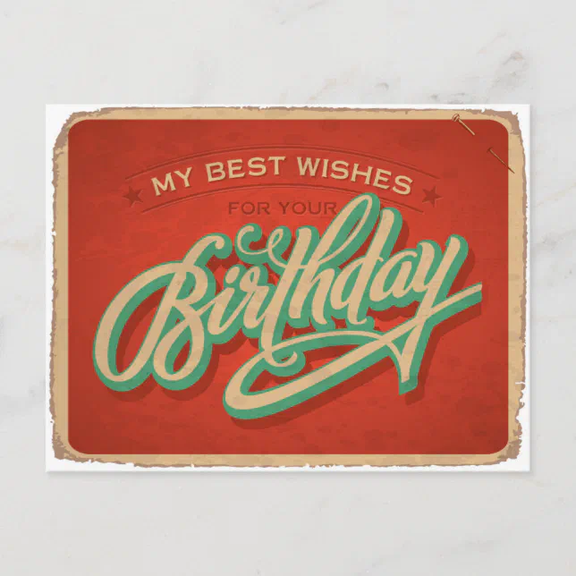 Red Birthday Postcard | Zazzle