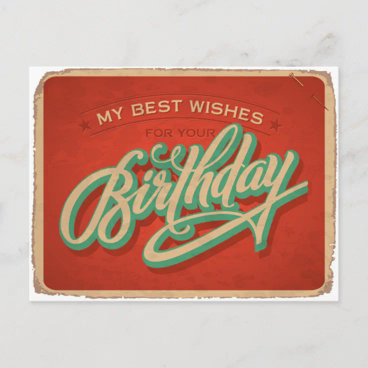 Red Birthday Postcard | Zazzle