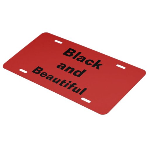 Red Black and Beautiful License Plate | Zazzle