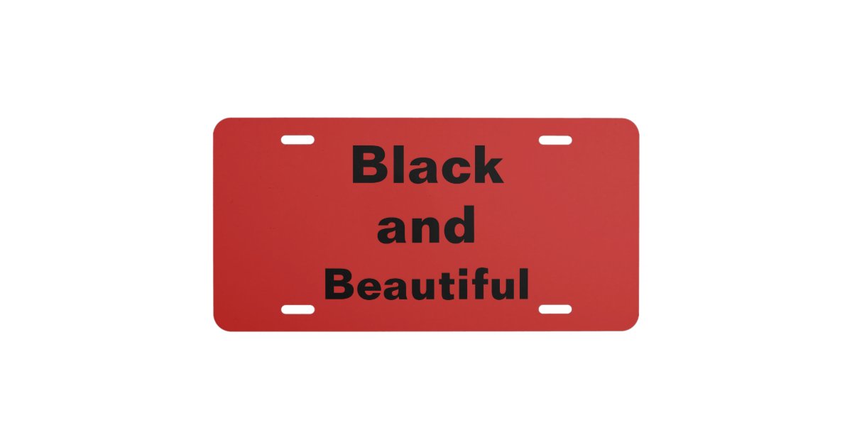 Red Black and Beautiful License Plate | Zazzle