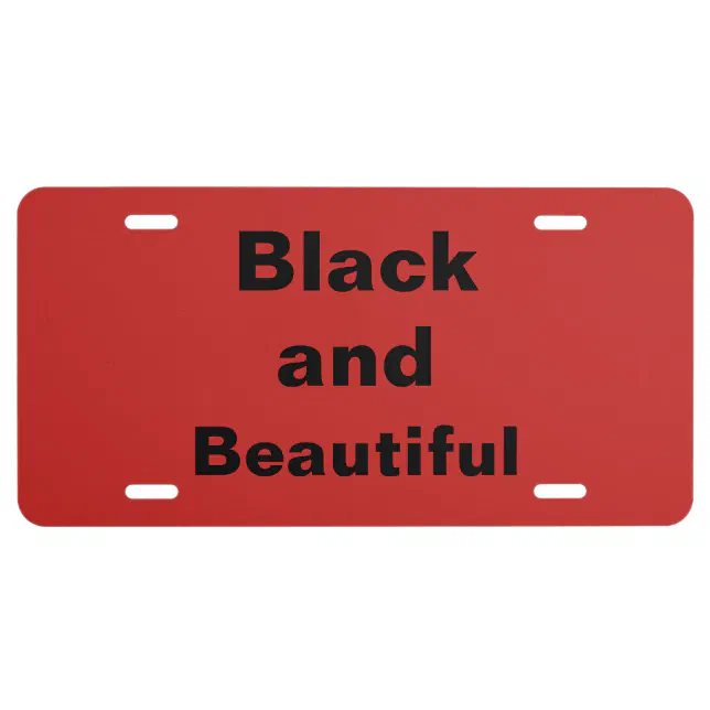 Red Black and Beautiful License Plate | Zazzle