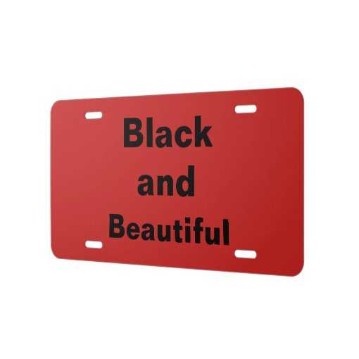 Red Black and Beautiful License Plate | Zazzle