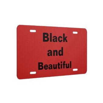 Red Black and Beautiful License Plate | Zazzle