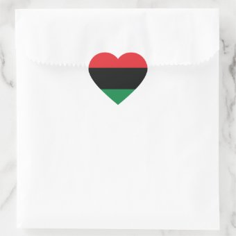Red, Black and Green Flag Heart Sticker | Zazzle