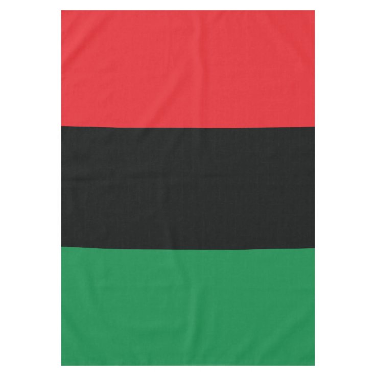Red, Black and Green Flag Tablecloth | Zazzle