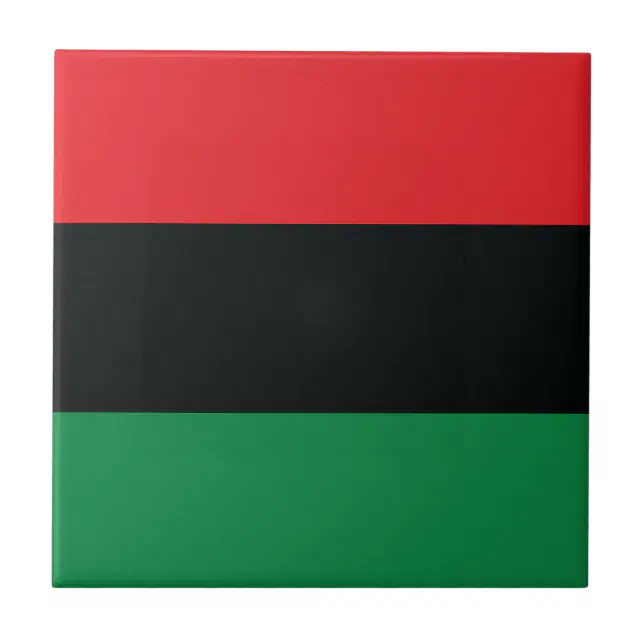 Red, Black and Green Flag Tile | Zazzle