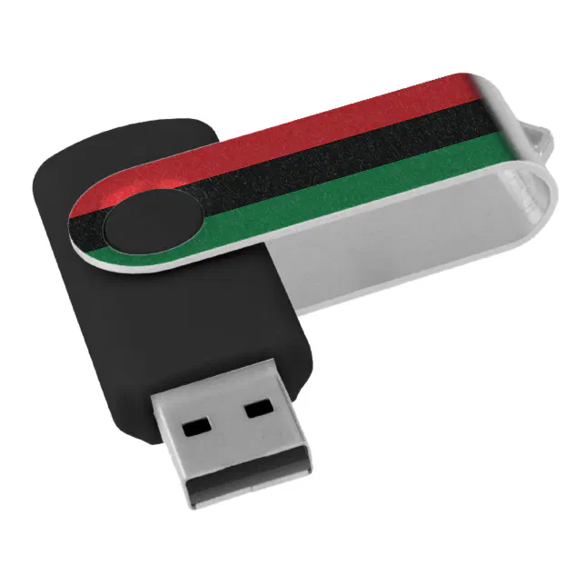 Red, Black and Green Flag USB Flash Drive | Zazzle