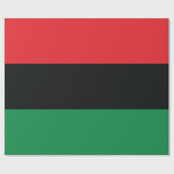 Red, Black and Green Flag Wrapping Paper | Zazzle