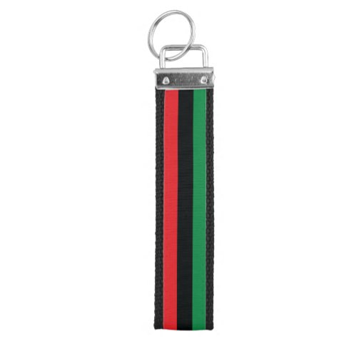 Red, Black and Green Flag Wrist Keychain | Zazzle