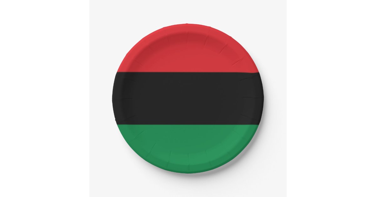 Red Black and Green Paper Plates | Zazzle